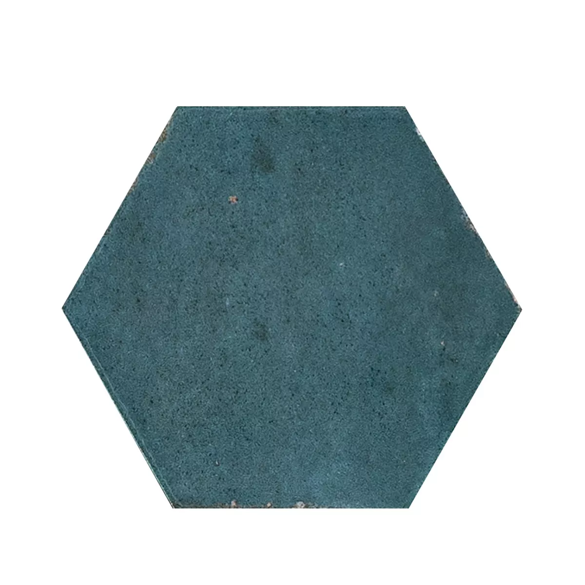 Bodenfliese Lorino Blau Glänzend Sechseck 18,2 x 21 cm