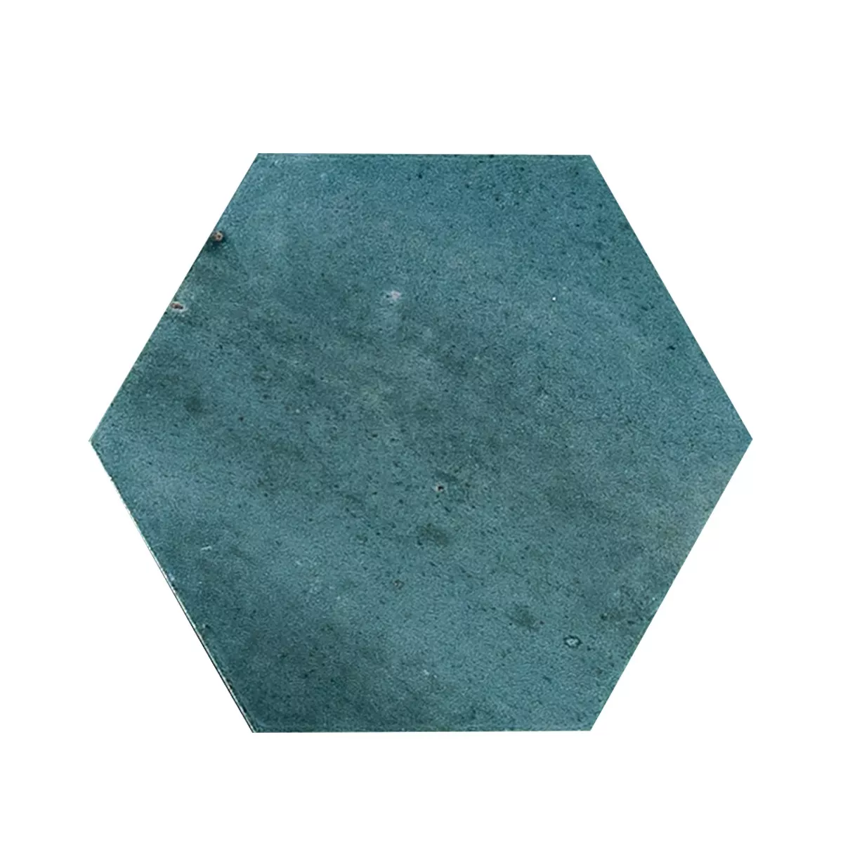 Bodenfliese Lorino Blau Glänzend Sechseck 18,2 x 21 cm
