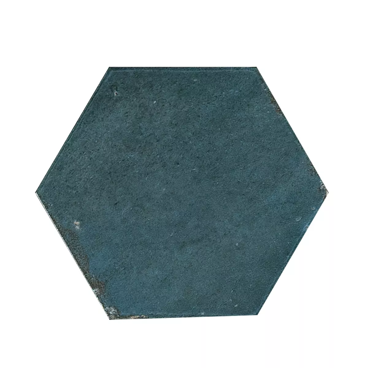 Bodenfliese Lorino Blau Glänzend Sechseck 18,2 x 21 cm